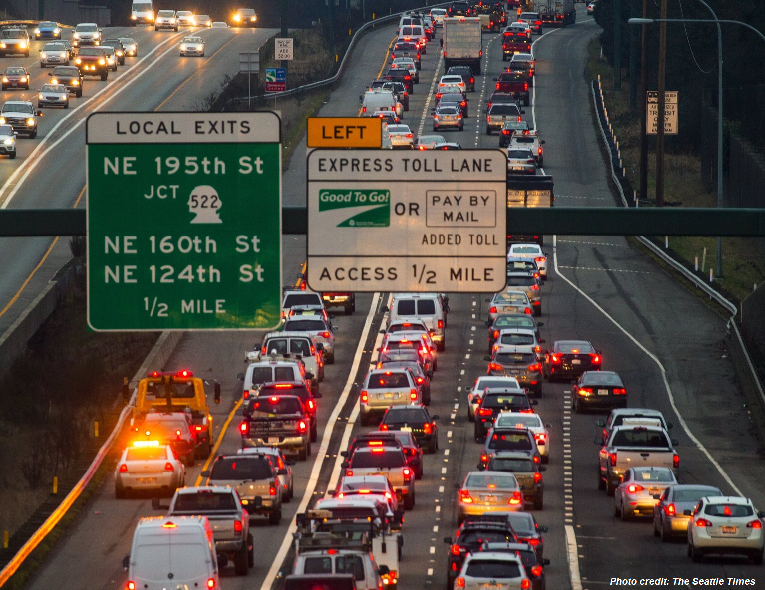 Washington State is planning to increase the I-405 tolls to $8,640 per ...